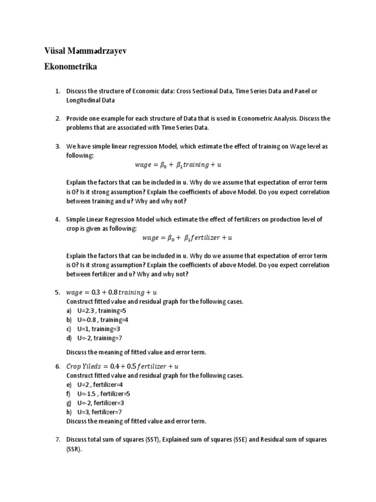 Business Statistics Exercises Answers | PDF | Errors And Residuals | Coefficient Of Determination