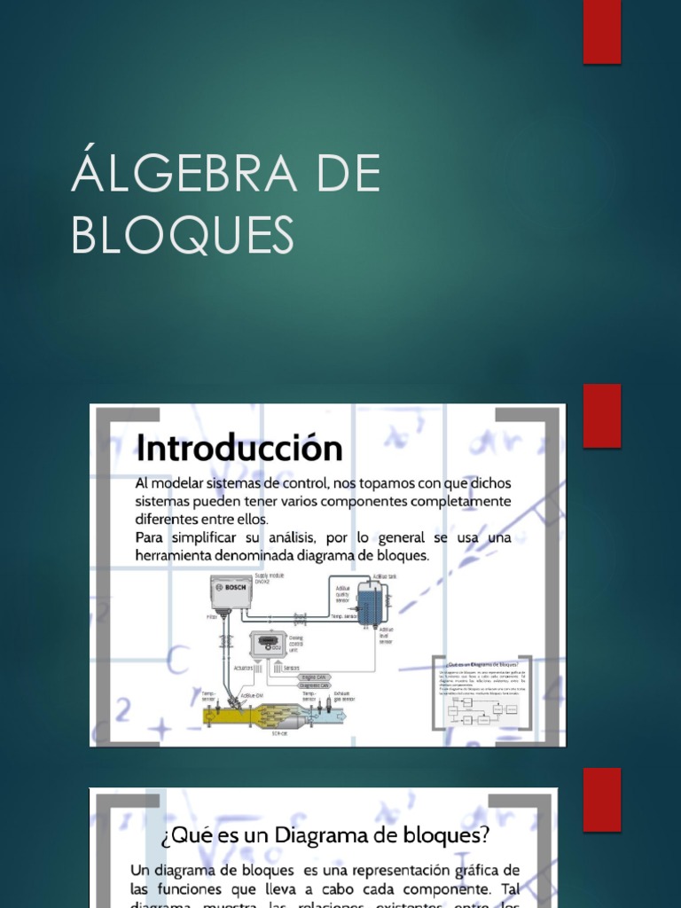 Álgebra de Bloques | PDF