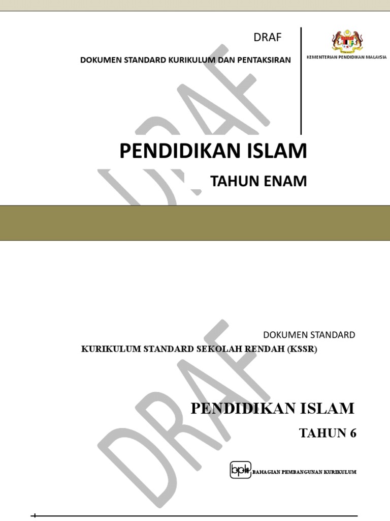 DSKP Pend Islam Tahun 6 | PDF