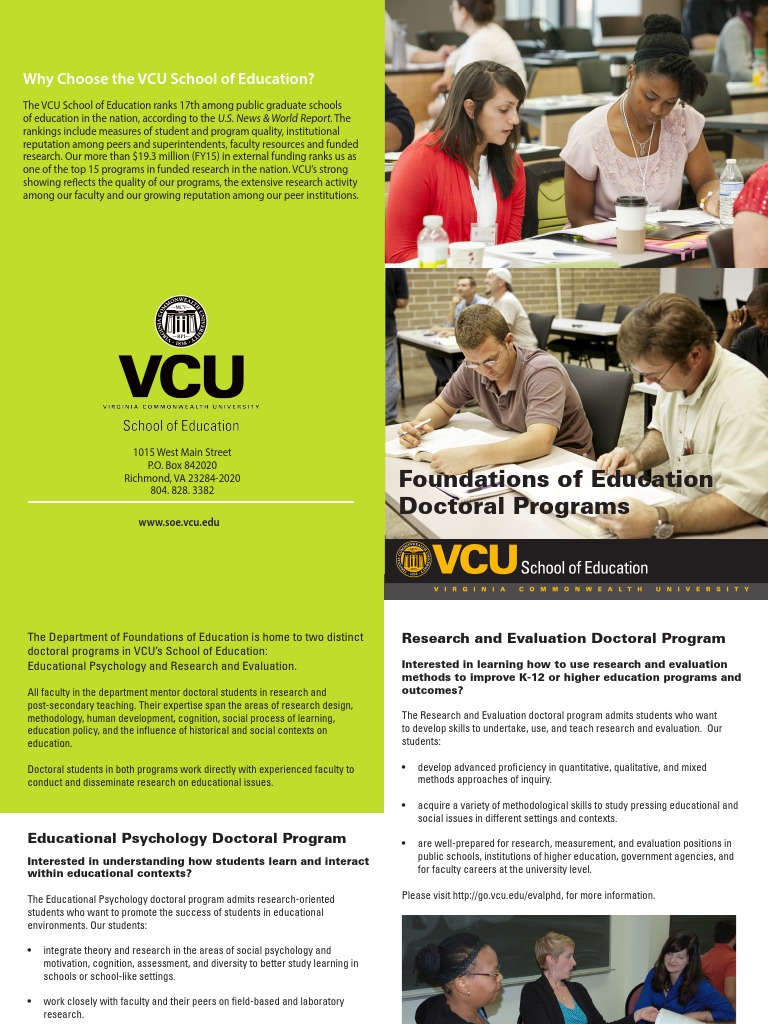 Foundations of Education Doctoral Programs | Download Free PDF ...