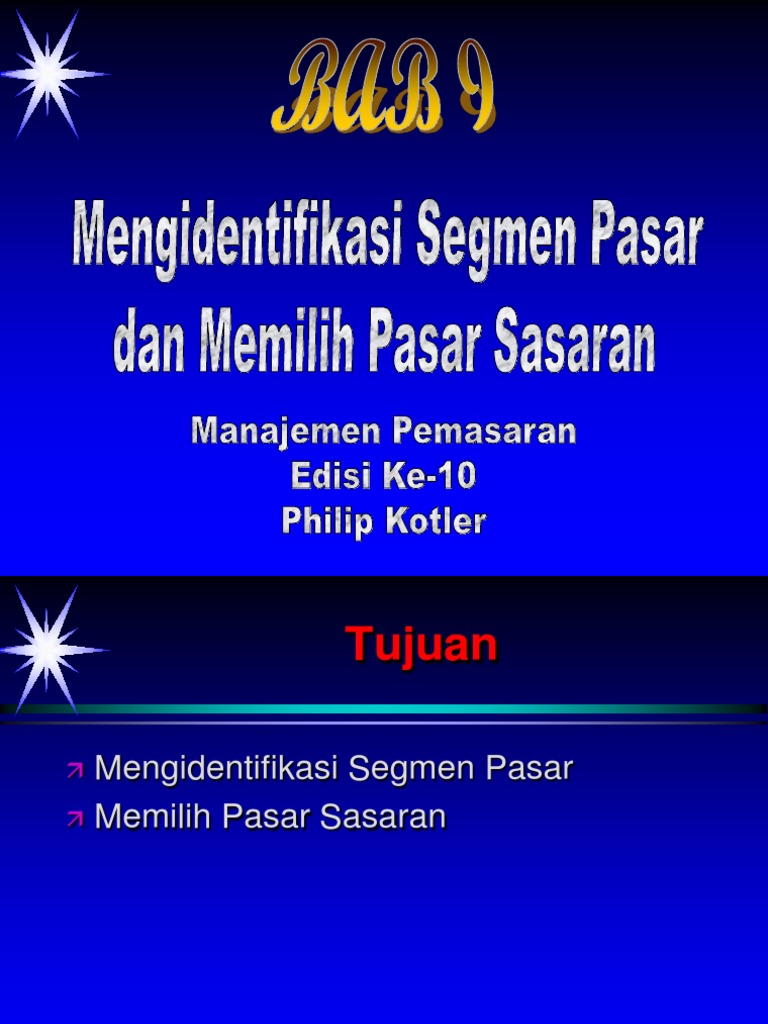 Chapter 9 1 Identifikasi Segmen Pasar | PDF