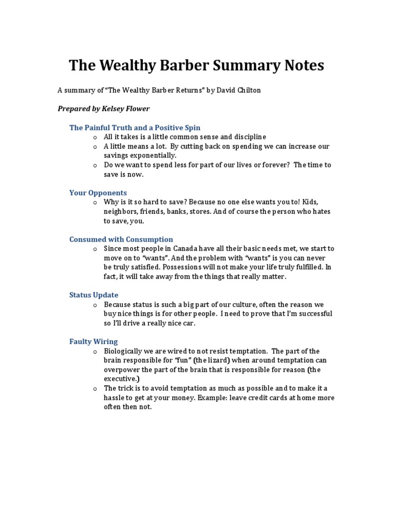 The-Wealthy-Barber-return Notes PDF | PDF | Debt | Mortgage Loan