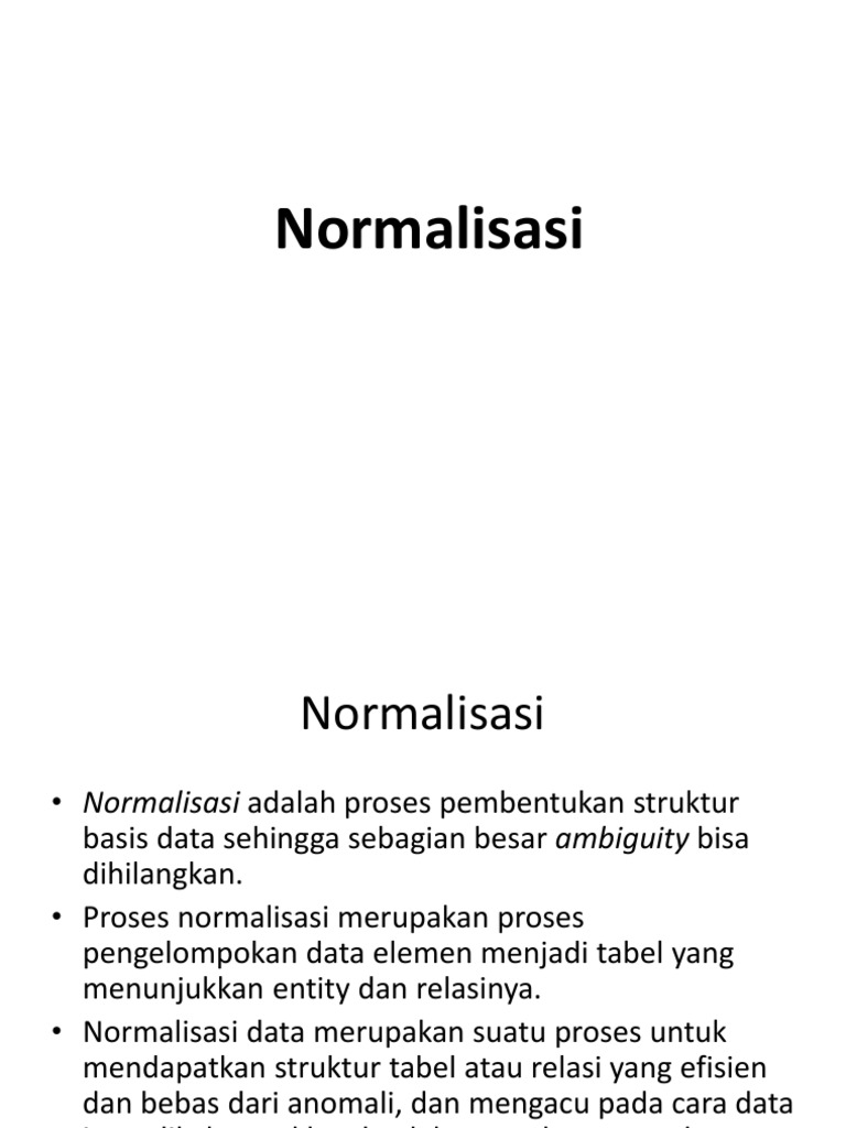 Normalisasi | PDF