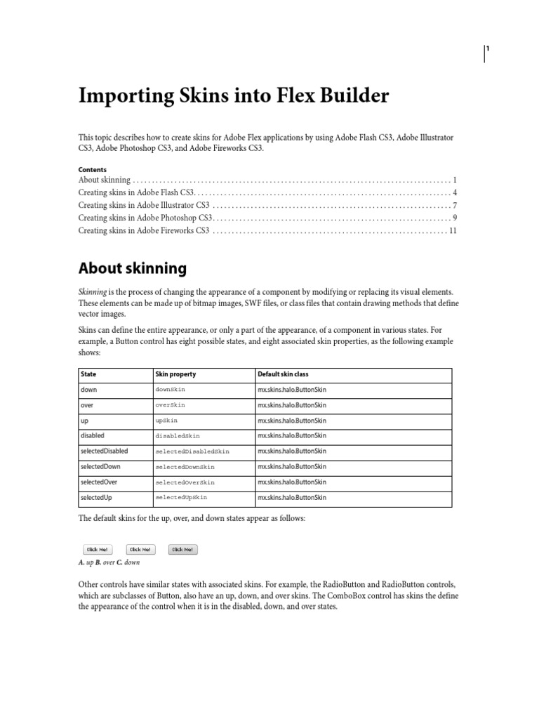 Skinning Extensions Flex3 | PDF | Apache Flex | Adobe Flash
