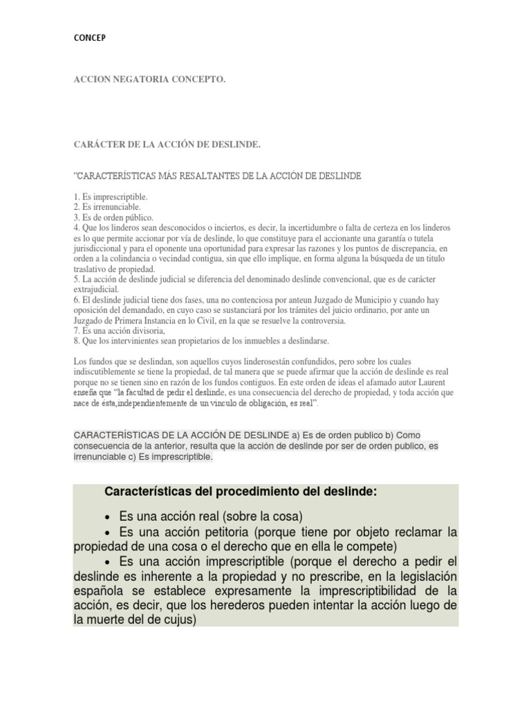 Accion Negatoria | PDF | Propiedad | Estatuto de limitaciones Accion Negatoria | PDF | Propiedad | Estatuto de limitaciones