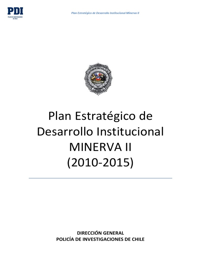 Plan Minerva II Completo | PDF | Policía | Crimen organizado