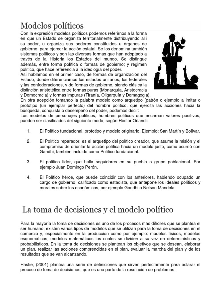 Modelos Políticos y Toma de Decisiones | PDF | Toma de decisiones ...