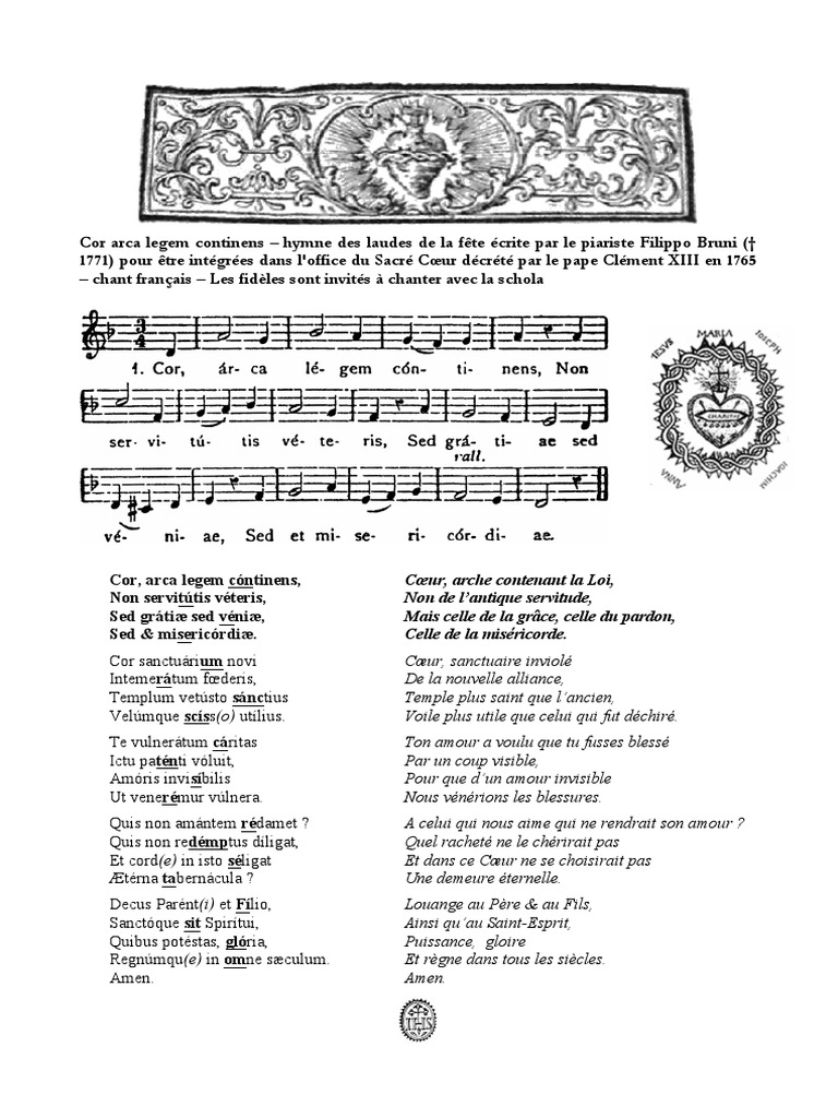 Cor-Arca-legem-continens (Plain-Chant Français Du XIXème Siècle) | PDF ...