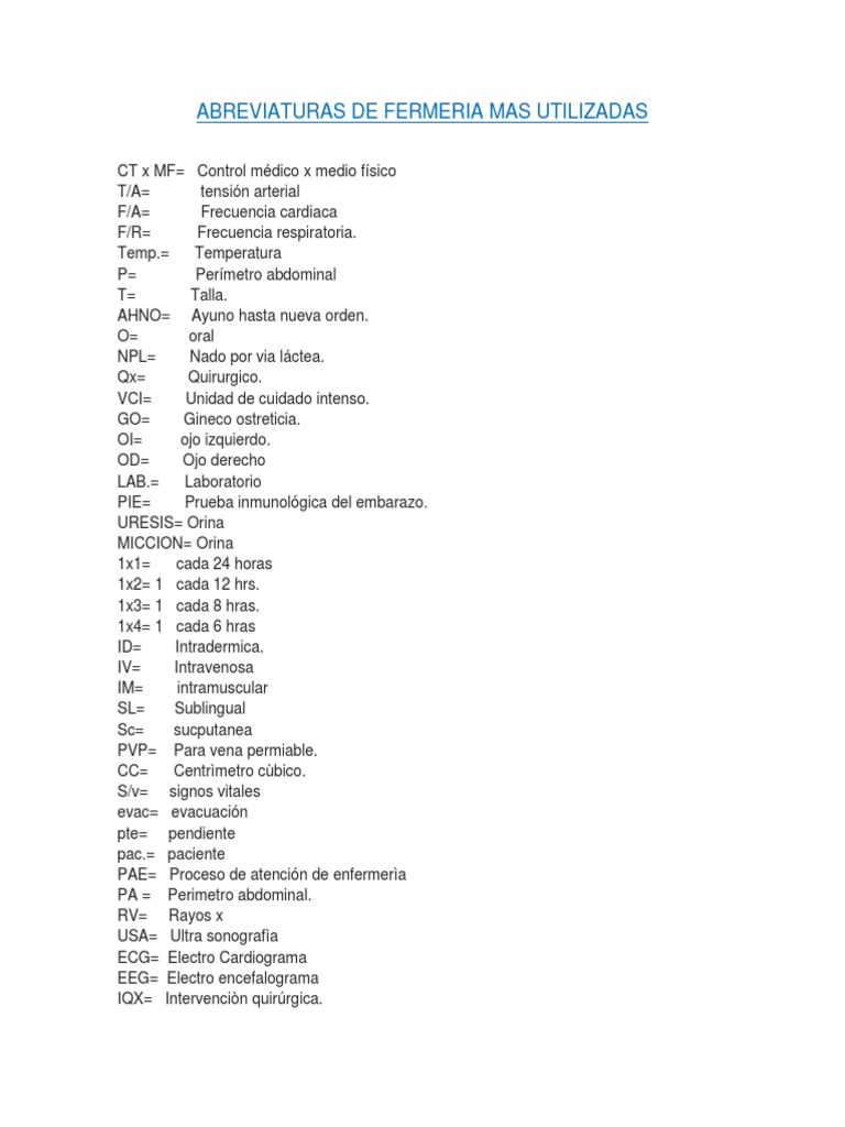 abreviaturas completas