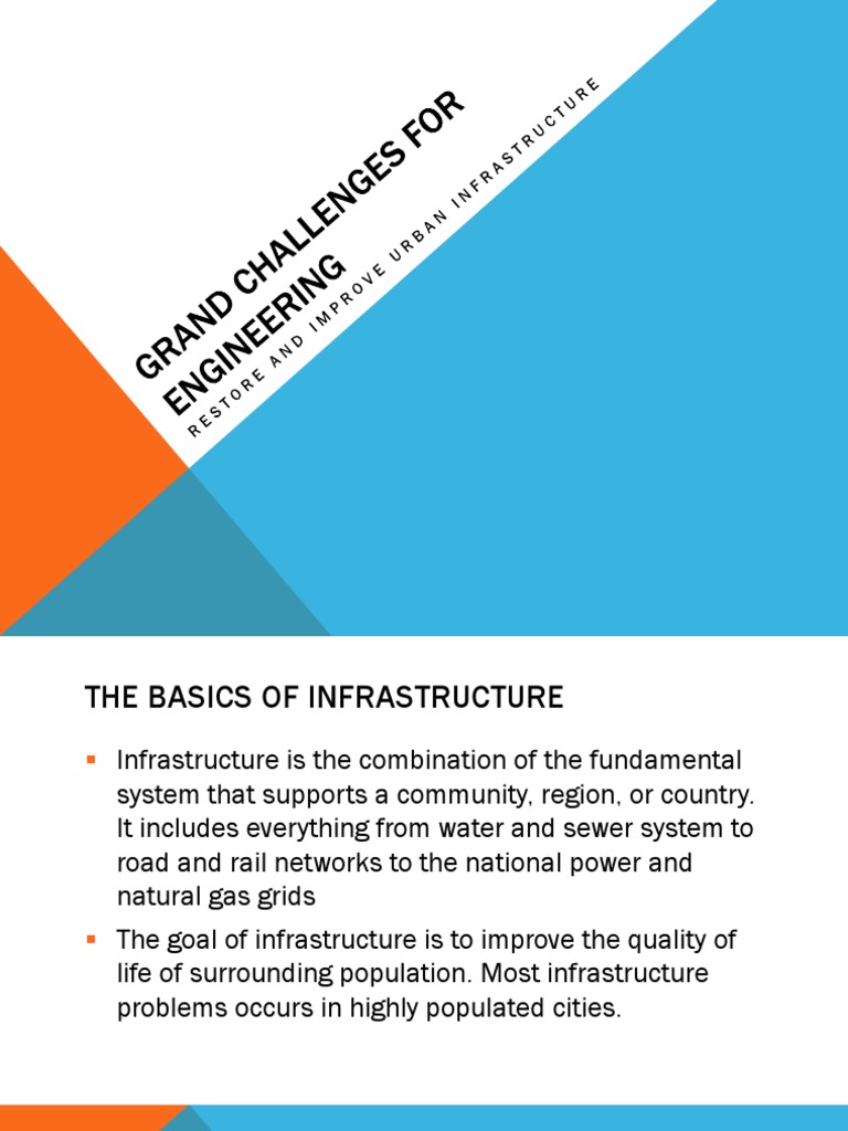 Restore and Improve Urban Infrastructure | PDF | Infrastructure | Transport