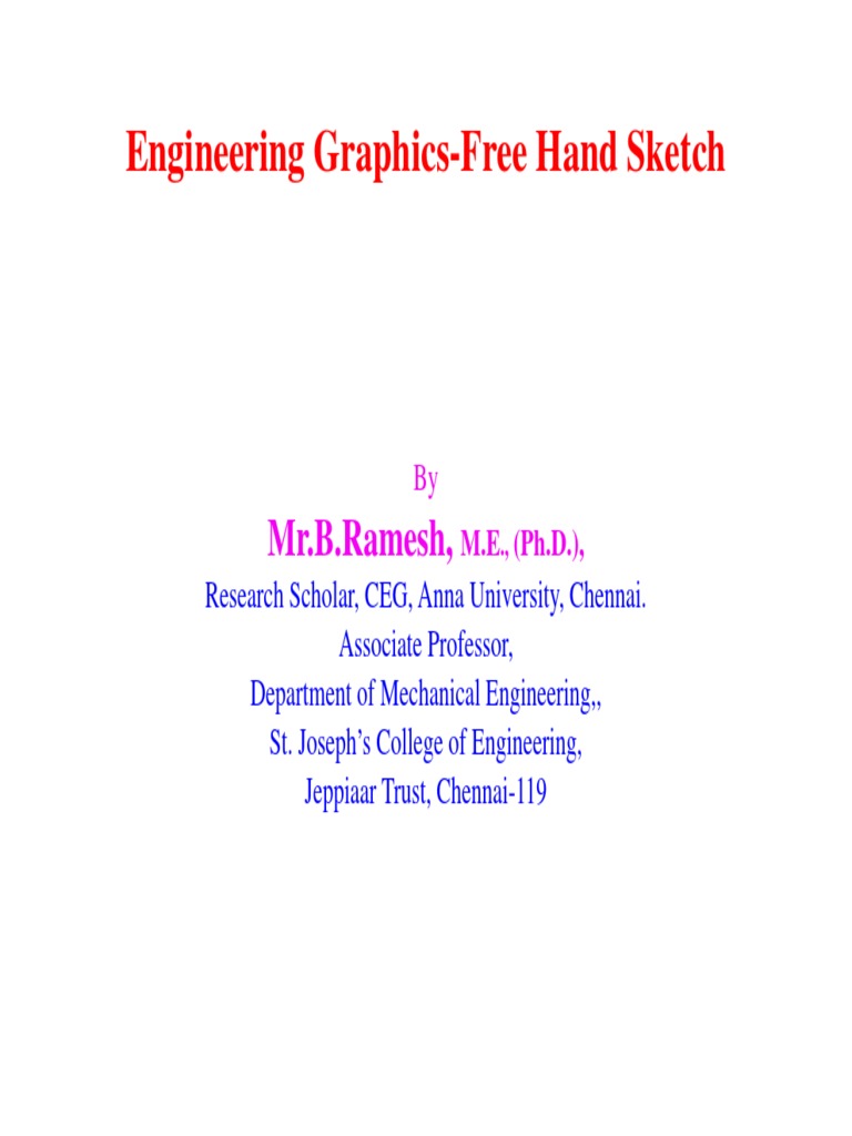 Engineering Graphics Free Hand Sketch | Download Free PDF | René ...