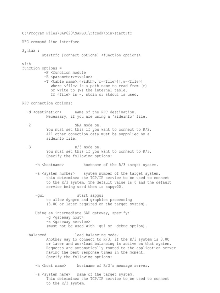 Run Abap Program From Command Line | PDF | Command Line Interface | Transmission Control Protocol
