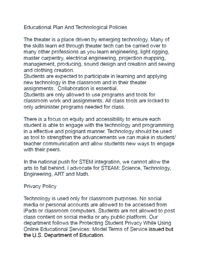 Education Tech Plan | PDF