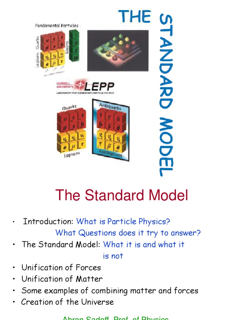 The Standard Model Pdf Particle Physics Standard Model