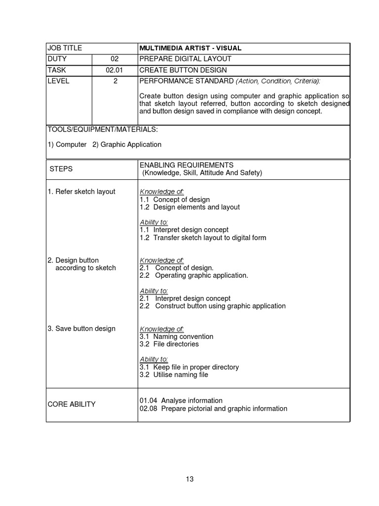(Action, Condition, Criteria) :: Multimedia Artist - Visual | PDF ...