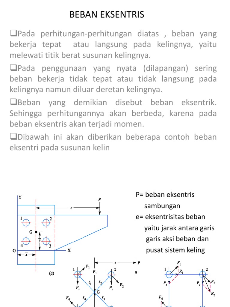 Beban Eksentris Paku Keling | PDF