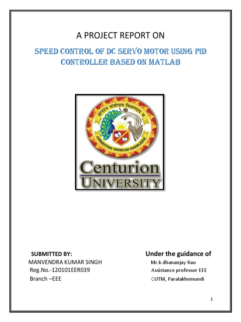 Speed Control of DC Servo Motor Using PI | PDF | Control Theory | Servomechanism
