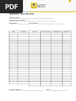 Daily Time Record Template | PDF