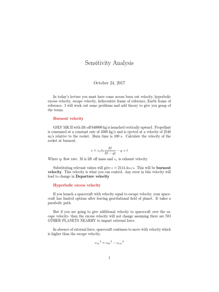 Space Flight Mechanics Assignment | Download Free PDF | Rocket | Velocity