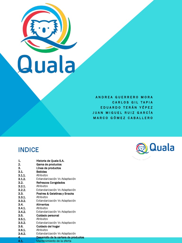 Catálogo de Productos de Quala S.A. | PDF | Bogotá | Comunidad andina