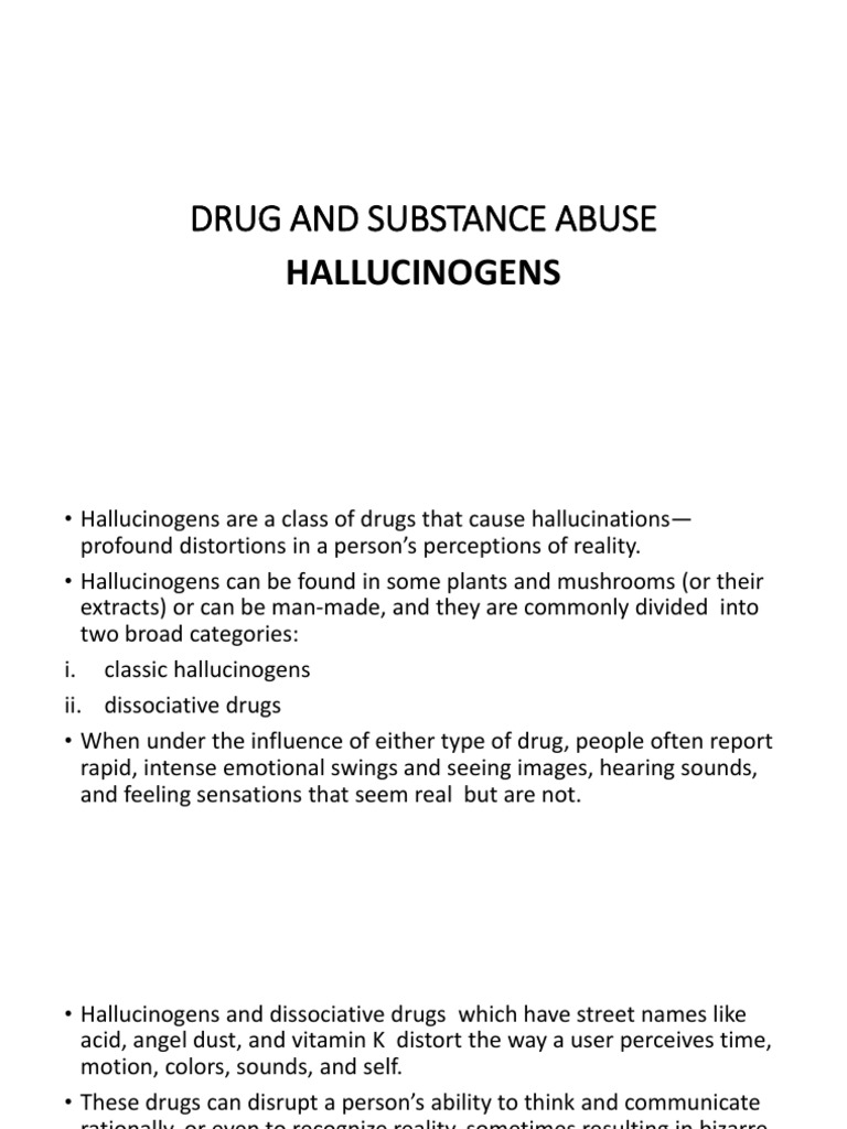 Drug and Substance Abuse: Hallucinogens | PDF | Hallucinogen | Mdma