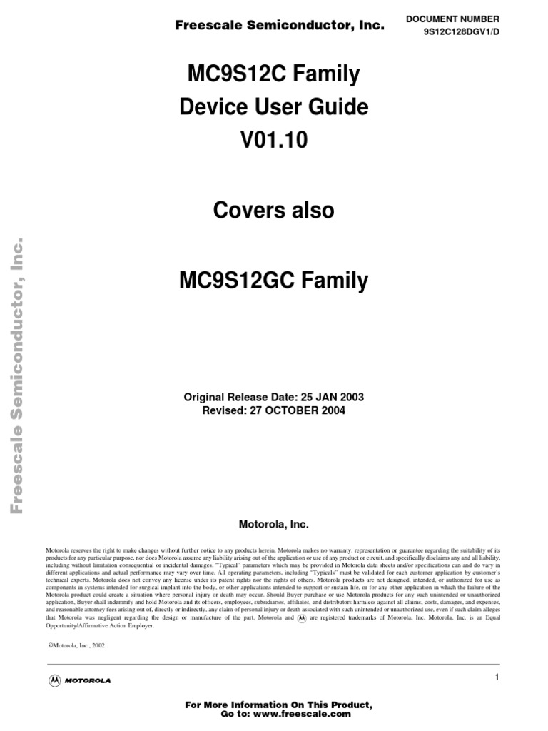 9S12 Datasheet PDF | PDF | Flash Memory | Motorola