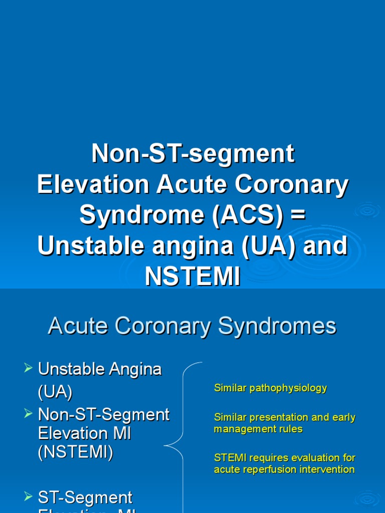 NSTEMI | PDF | Myocardial Infarction | Coronary Artery Disease