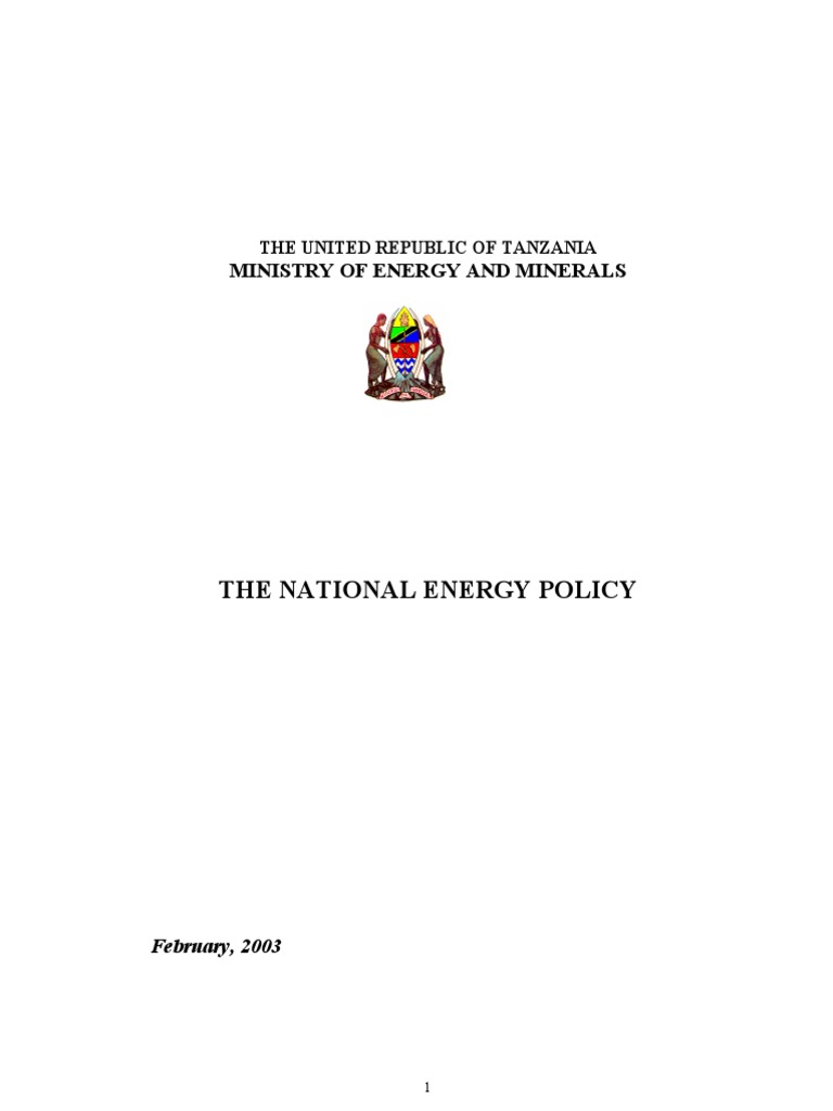 The National Energy Policy 2003 | Download Free PDF | Renewable Energy ...