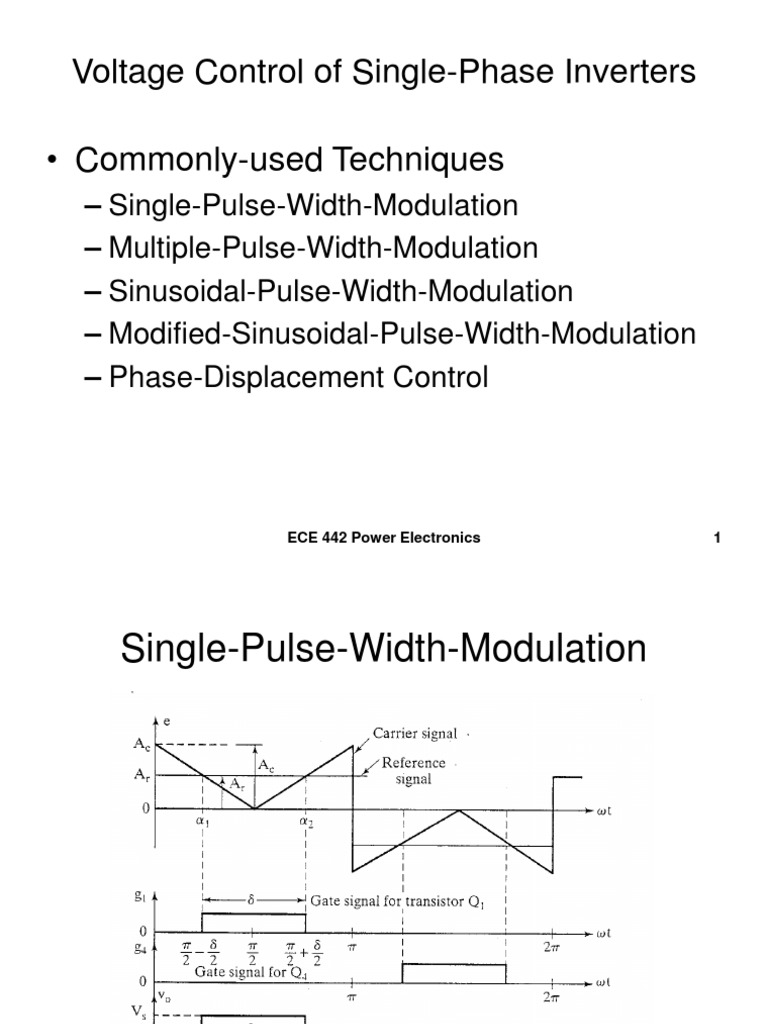 Voltage Control of Single-Phase Inverters | PDF | Power Electronics ...