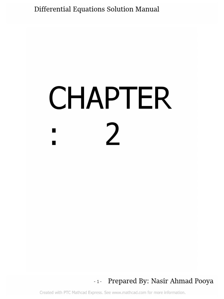 Differential Equations Solution | PDF