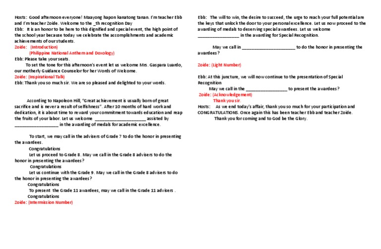 Hosting Script | PDF