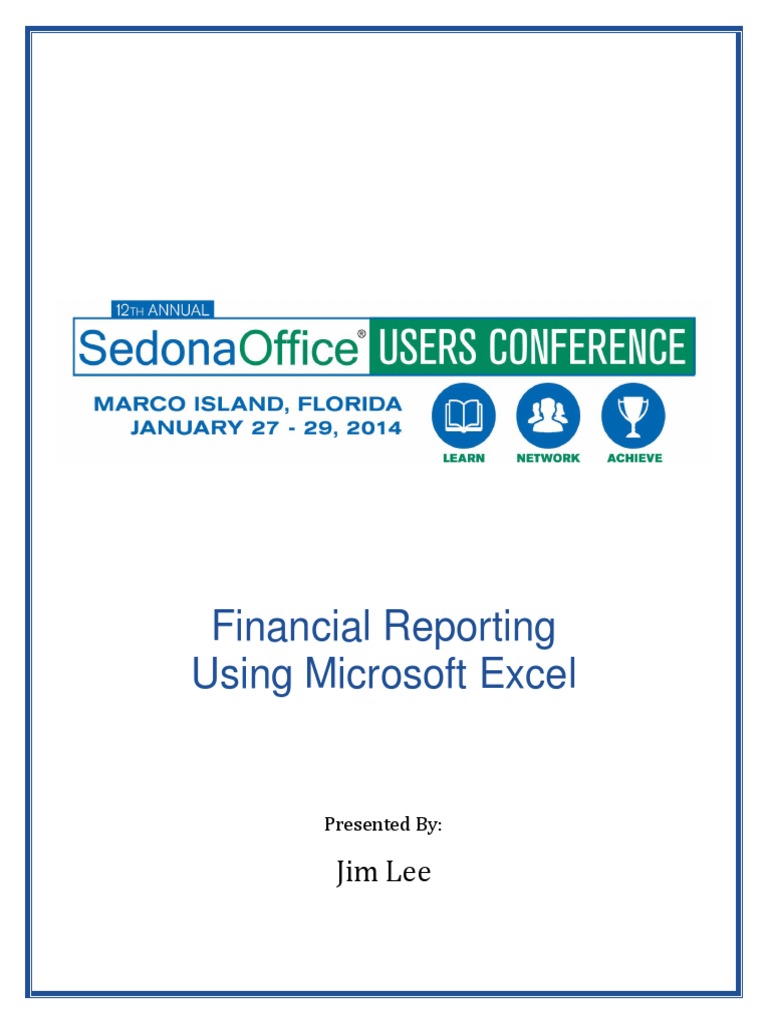 Excel Financial Reporting Guide | PDF | Debits And Credits | Microsoft ...