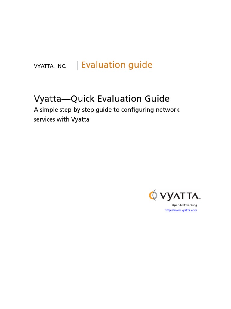 Vyatta-Quick Evaluation Guide | PDF | Firewall (Computing) | Computer ...