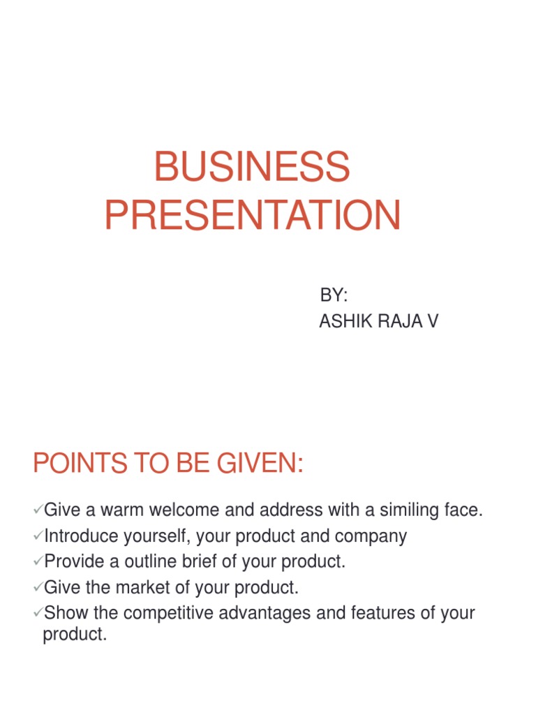 Business Presentation PDF | PDF