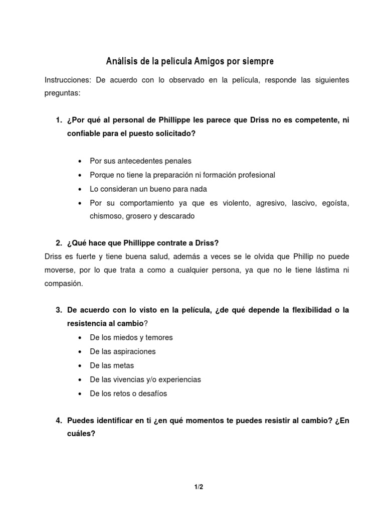 Analisis - de - Pelicula Amigos Por Siempre | PDF