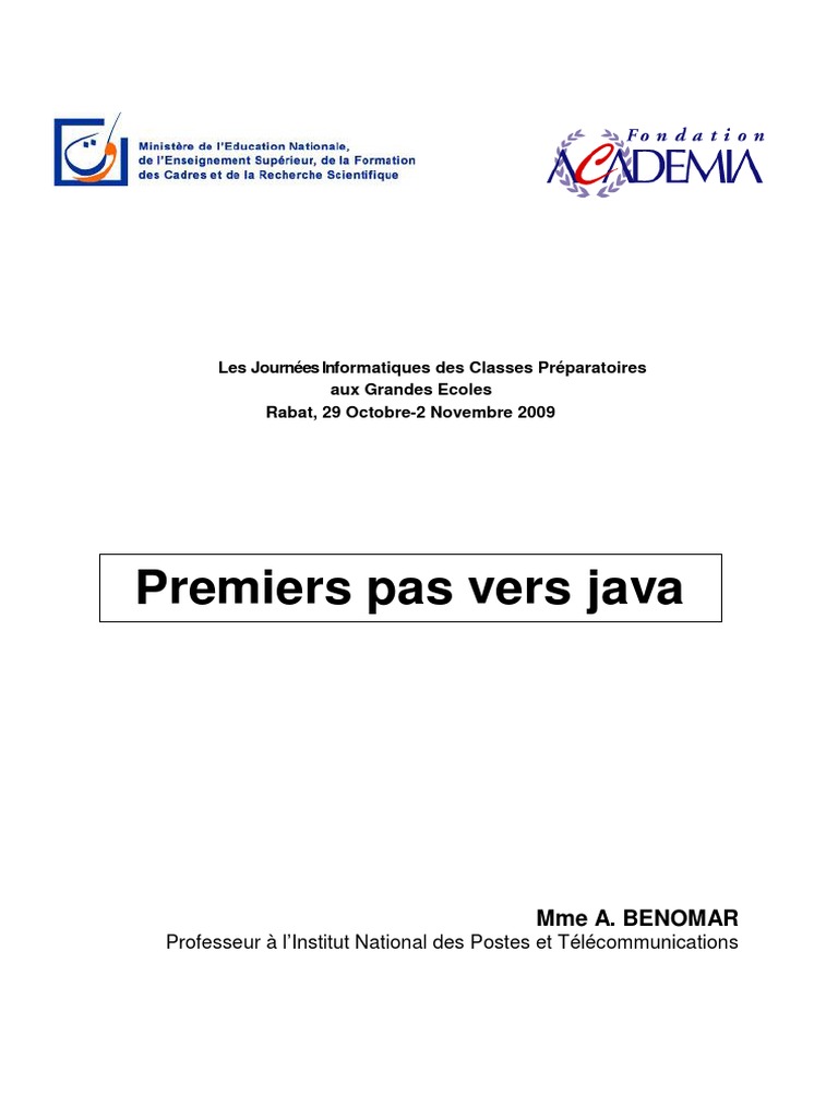 Introduction au Langage Java | PDF | Classe (informatique) | Java (Langage de programmation)