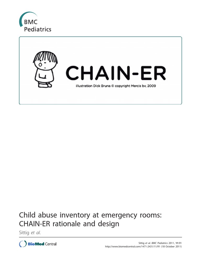Child Abuse Inventory at Emergency Rooms: CHAIN-ER Rationale and Design ...
