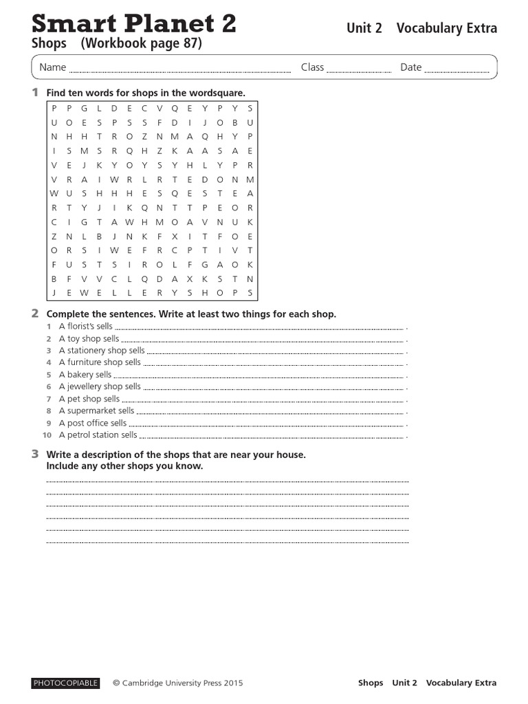 Unit 2 Vocabulary Extra Without Answers | PDF