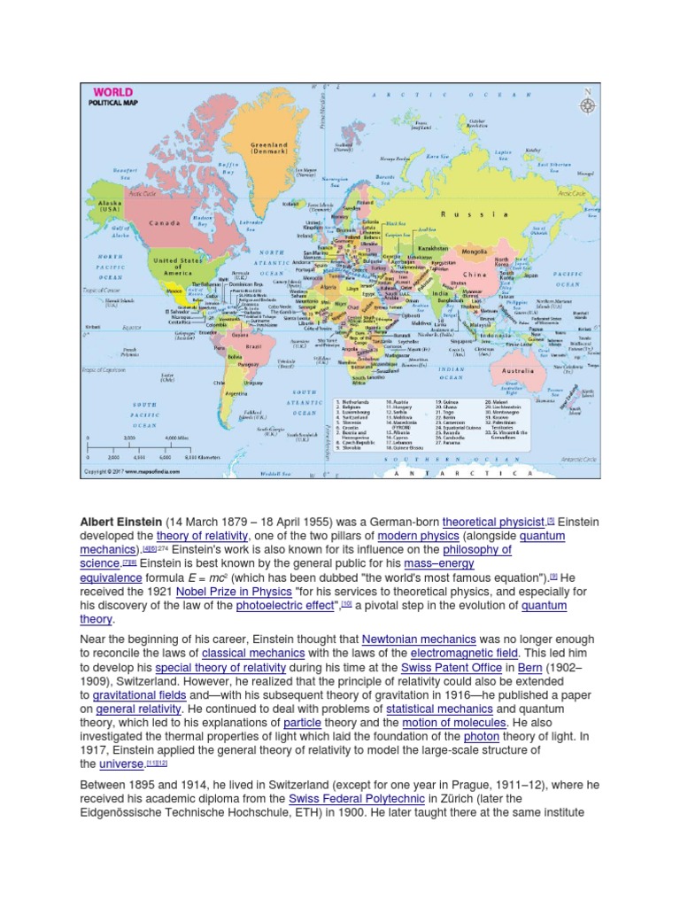 World Map | PDF | Albert Einstein | General Relativity