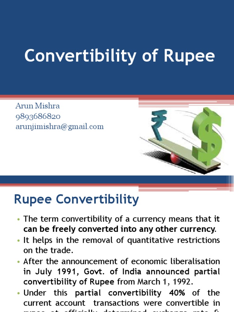 Convertibility of Rupee | PDF | Reserve Bank Of India | Capital Account