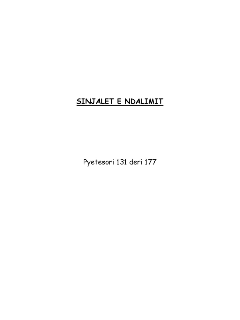 Sinjalet e Ndalimit PDF | PDF