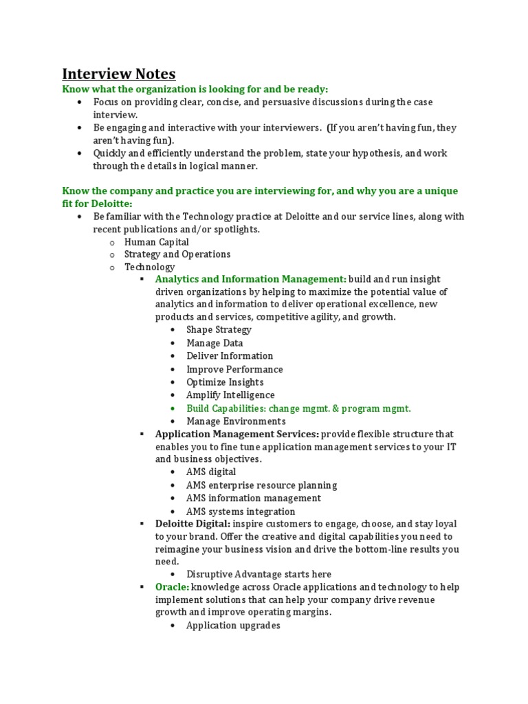 Deloitte Case Study Notes | PDF | Strategic Management | Leadership
