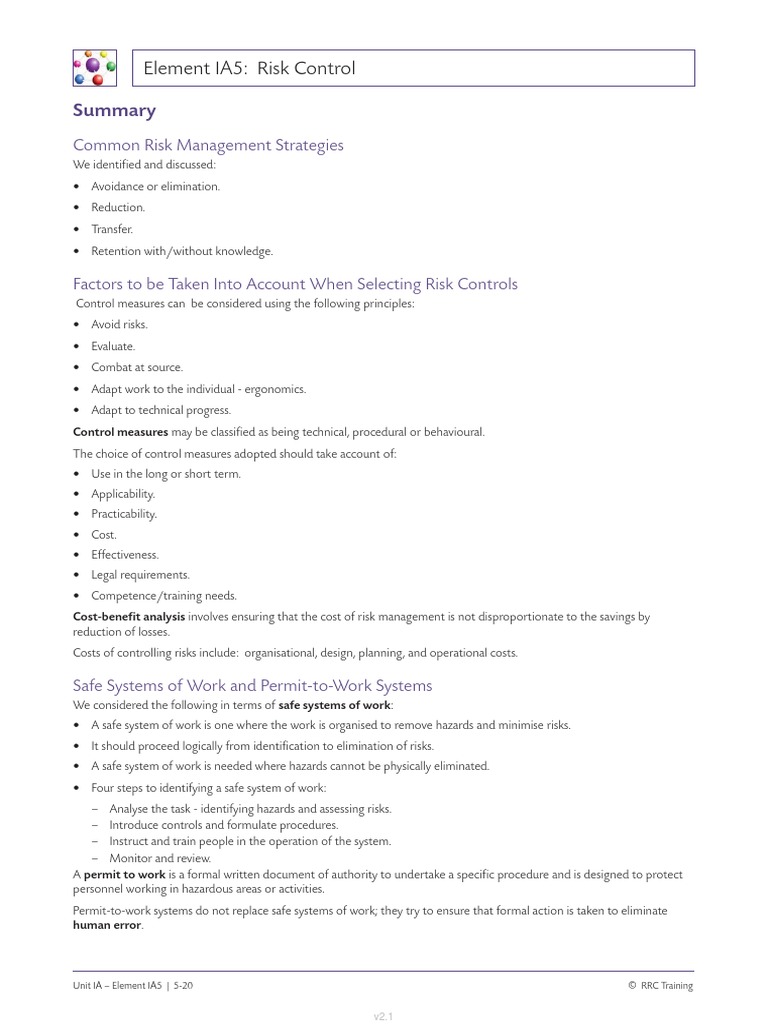 Element IA5 Summary PDF | PDF