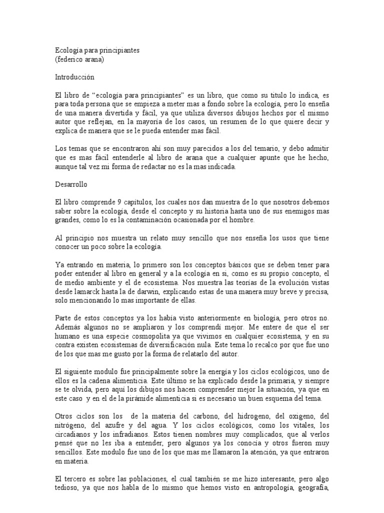 Ecología para principiantes: Guía visual | PDF | Ecología | Contaminación