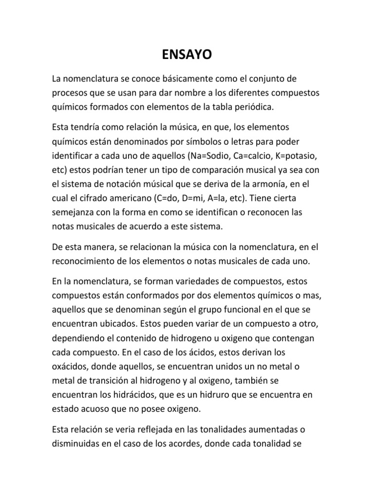 Ensayo Musical | PDF | Acorde (Música) | Notación musical