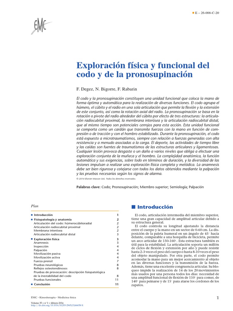 Exploración Codo | PDF | Codo | Mano