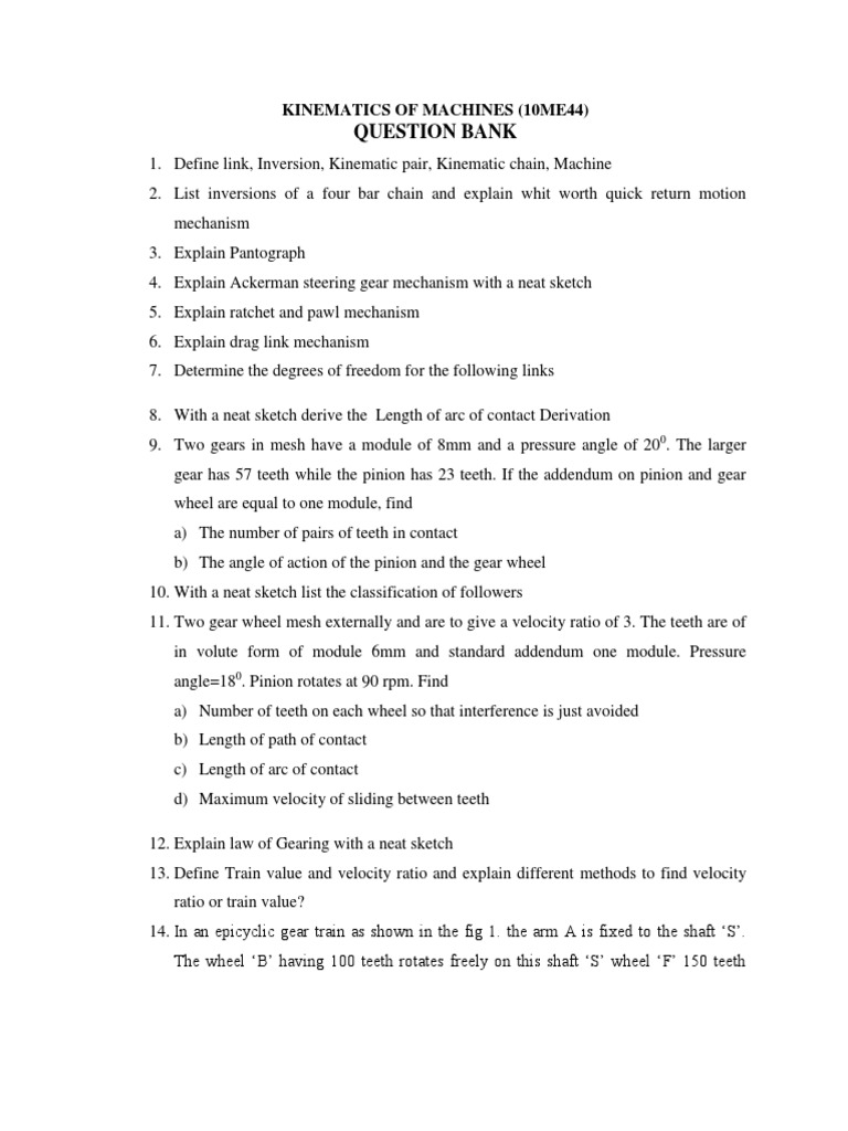 Chapter 1: Quick Return Motion Mechanisms and Intermittent Motion ...