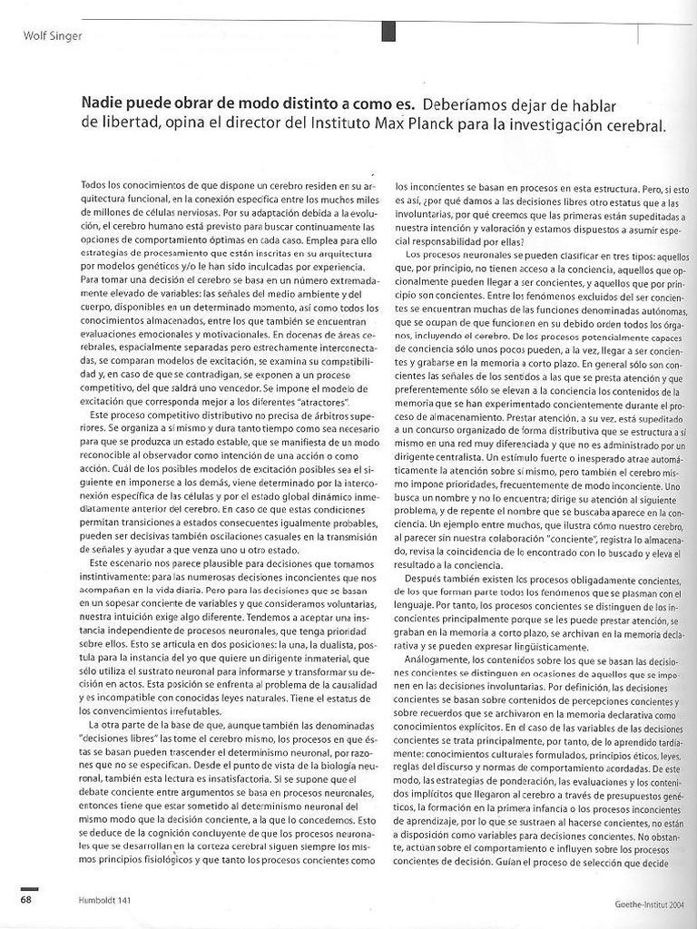 Wolf Singer 1 PDF | PDF