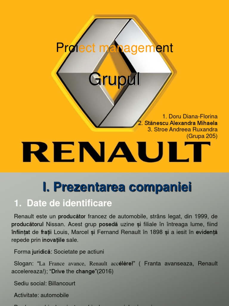 Prezentare Proiect Management (Renault) | PDF