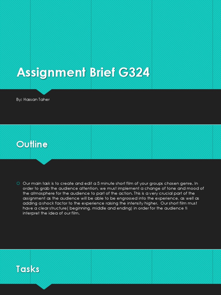 Assignment Brief G324: By: Hassan Taher | PDF